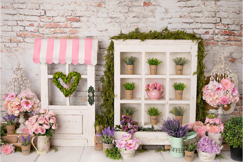 Fundal foto Pink Flowers Bed